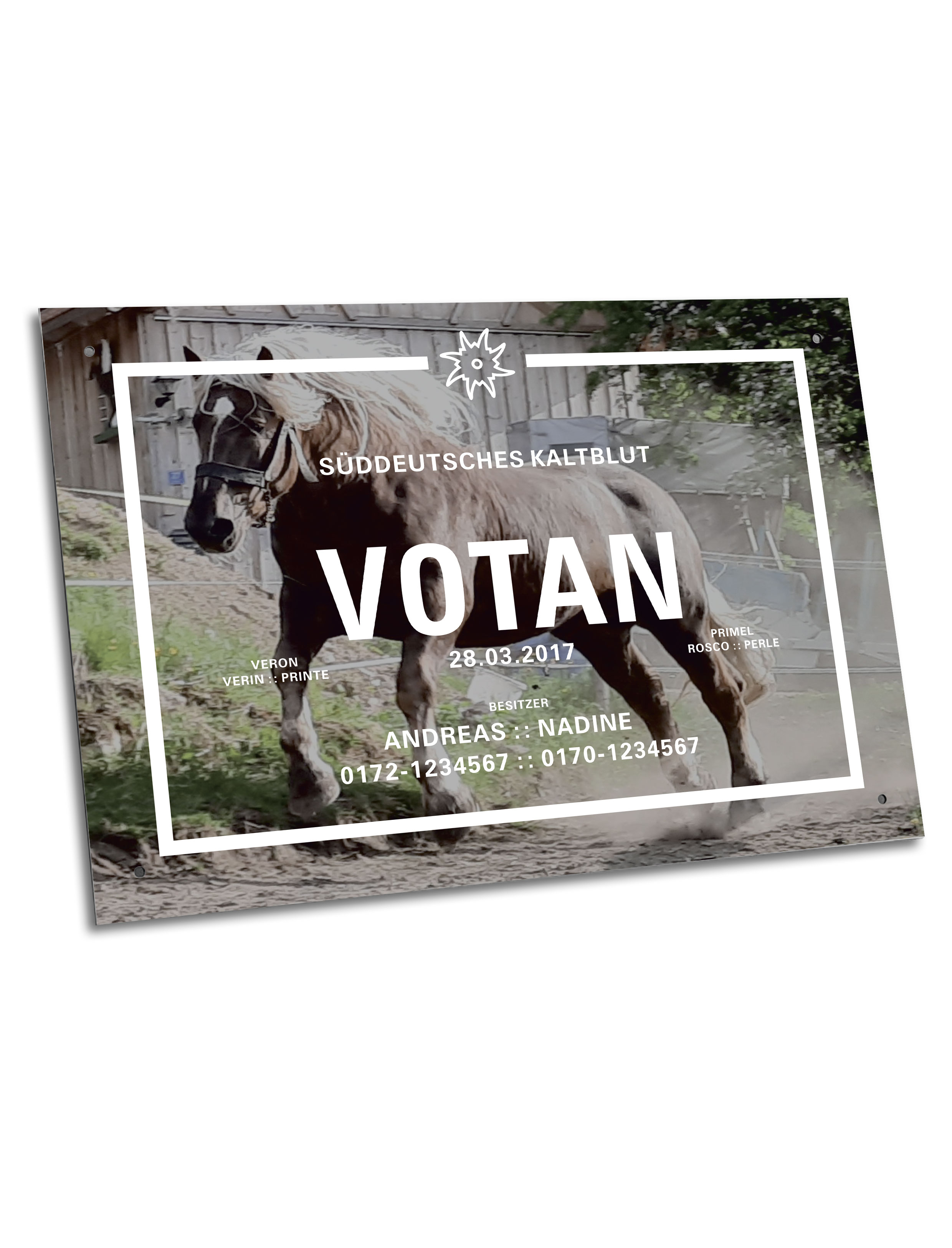 Emotionales Boxenschild SÜDDEUTSCHES KALTBLUT kaufen » puranda.de